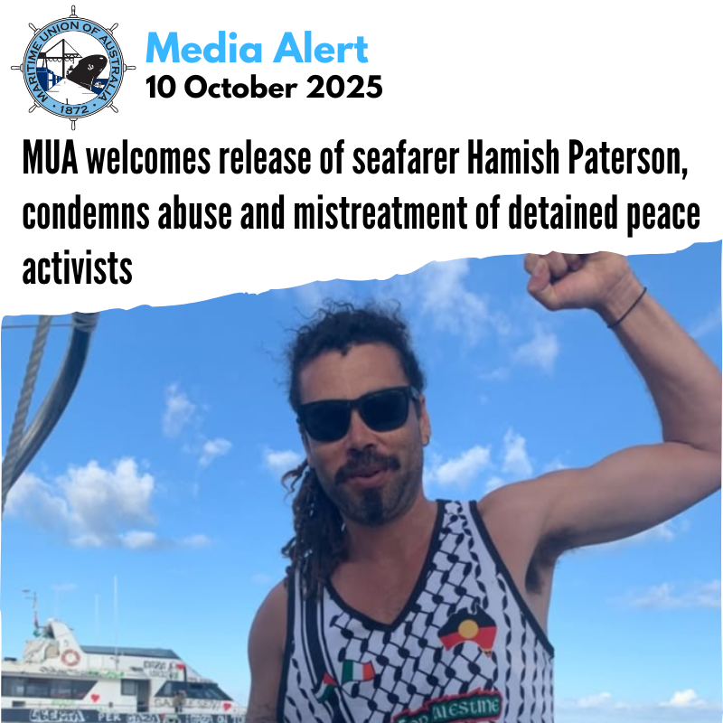 MUA welcomes release of seafarer Hamish Paterson